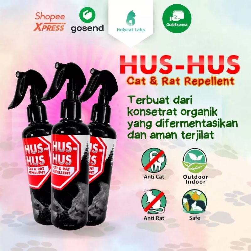 Jual hus hus cat spray pengusir kucing tikus anti peep dan poop ...
