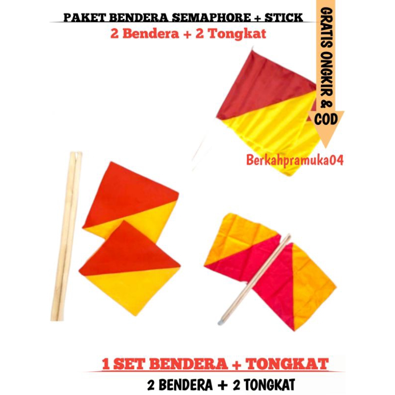 Jual Bendera Semapur + Tongkat (2 bendera + 2 tongkat) Bendera ...