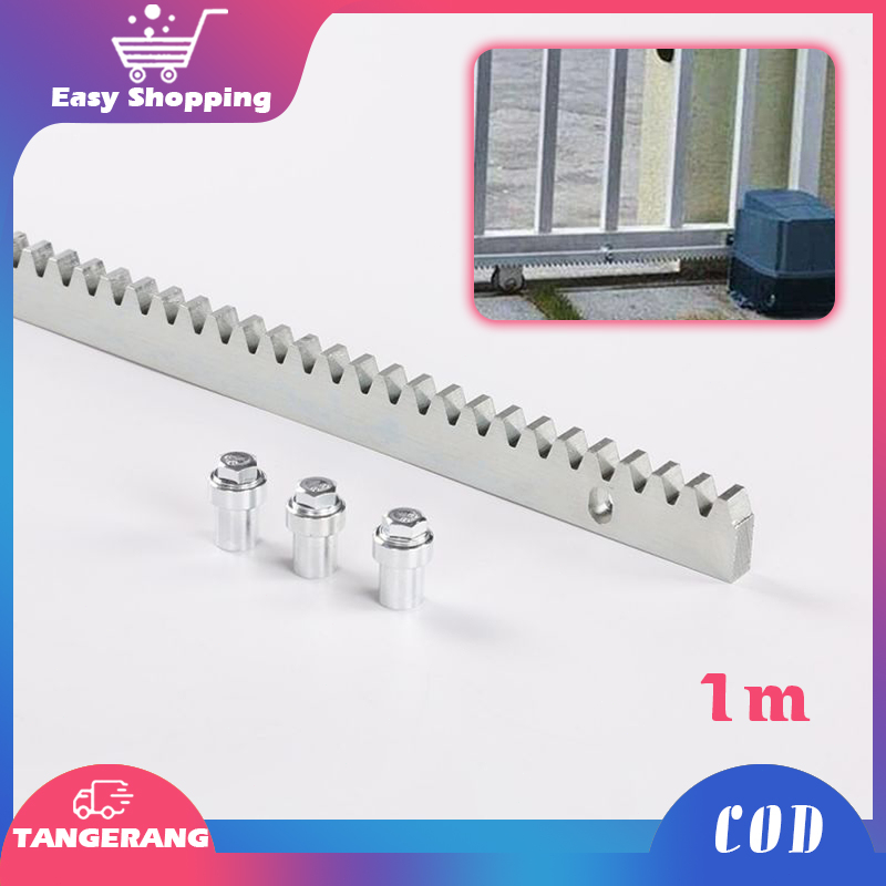 Jual 1m Gear Rack Rel Pintu Sliding Automatic Sliding Gate Steel rack ...
