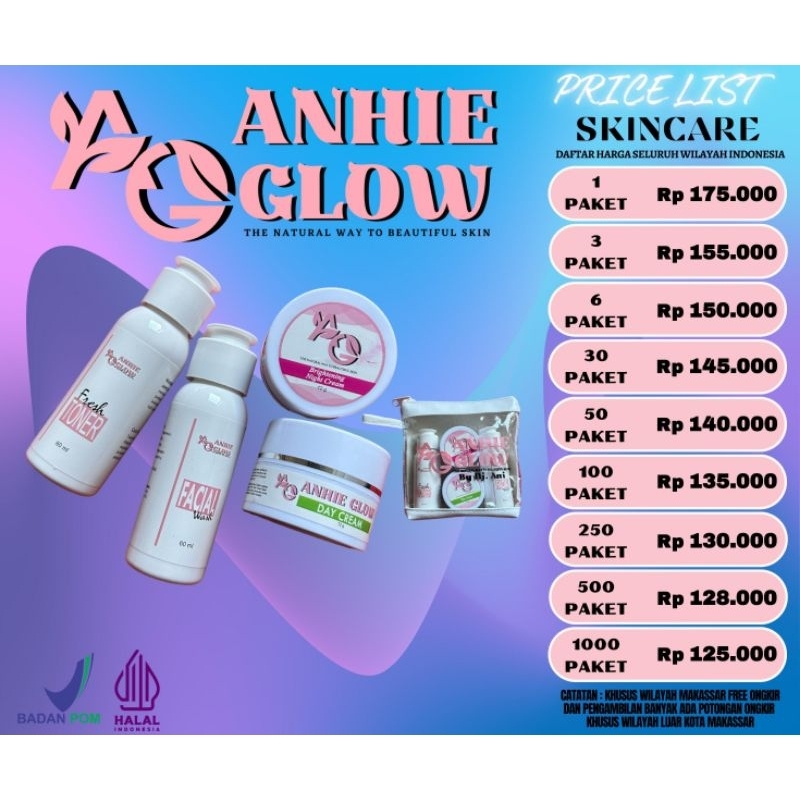 Jual Cream Wajah Anhie Glow Asli original 100% | Shopee Indonesia