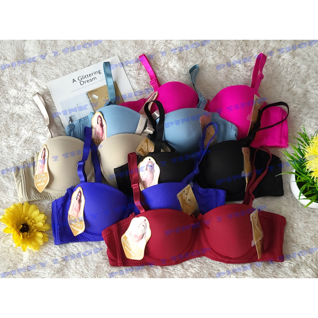 Jual Bra BH Kawat Half Cup Polos Bahan berpori Aneka Warna Ukuran 34 ...