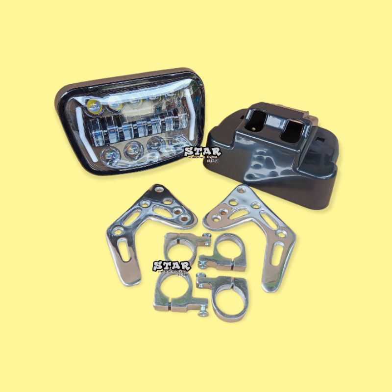 Jual Lampu Daymaker Set Breket Bricket Kupingan lampu Bpro set Cincin ...