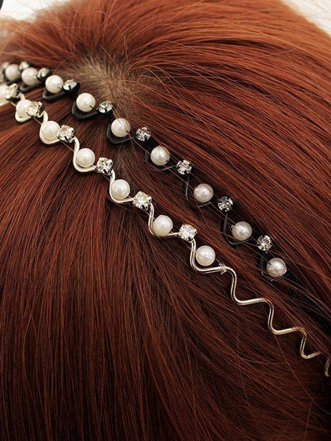 Jual Bando Mutiara Rambut Gelombang Gaya Korea Wanita Headband ...