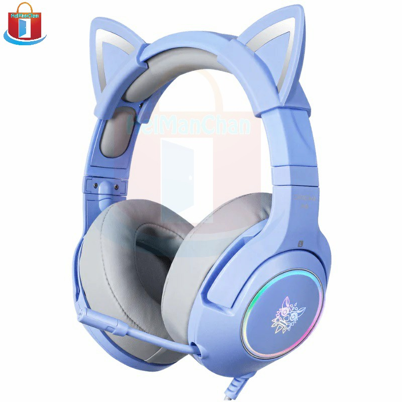 Jual Headphone Onikuma K9 RGB Cat Ear Blue Kuping Kucing Biru Headset ...