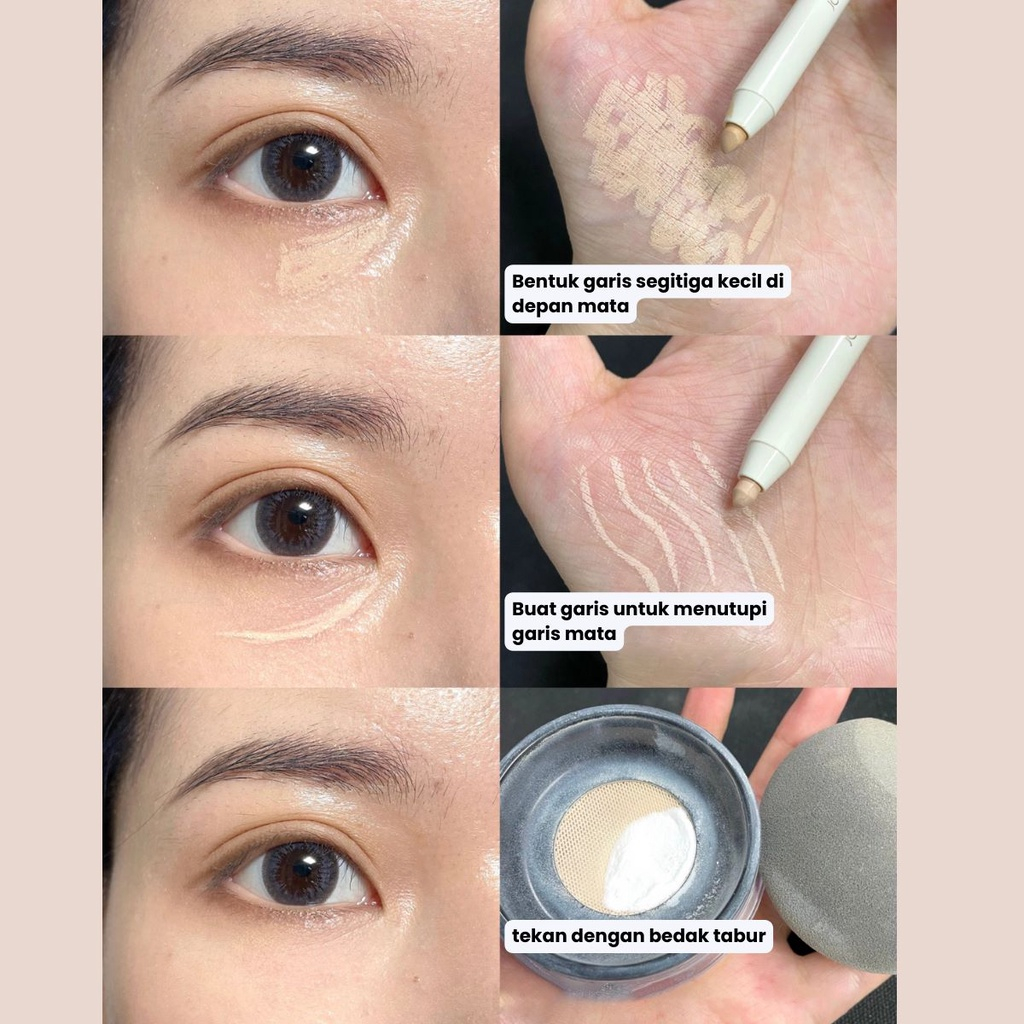 Jual [BPOM] FEALI Concealer Pen + Spons Eye Pencil Concealer Stick Pen ...