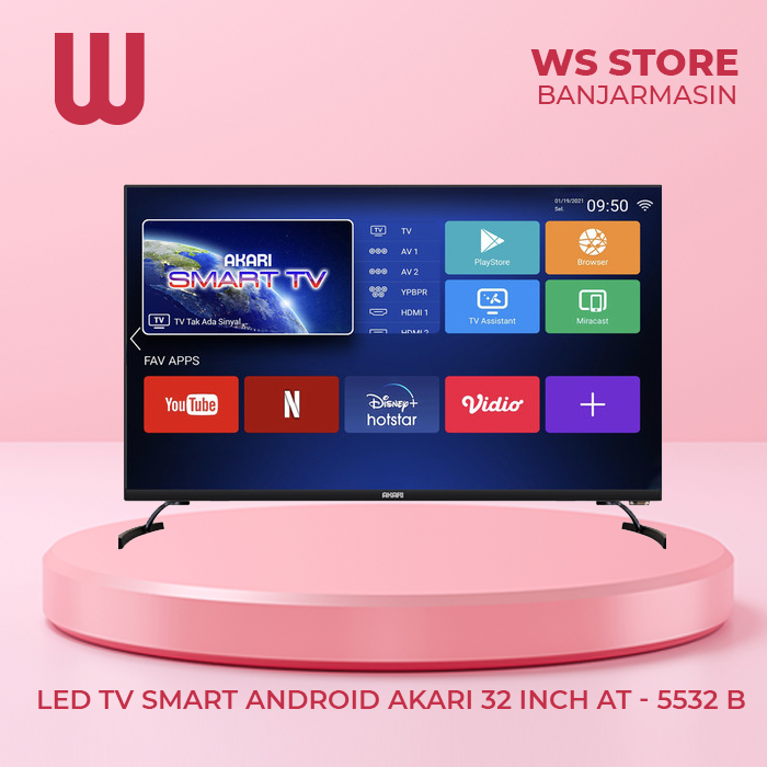 Jual LED TV SMART ANDROID AKARI 32 INCH AT - 5532 B | Shopee Indonesia