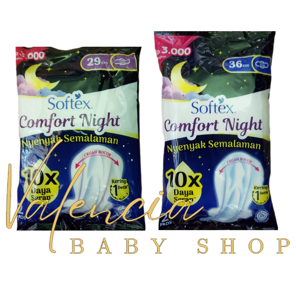 Jual Softex Comfort Night 29cm/36cm isi 2 Pcs | Shopee Indonesia