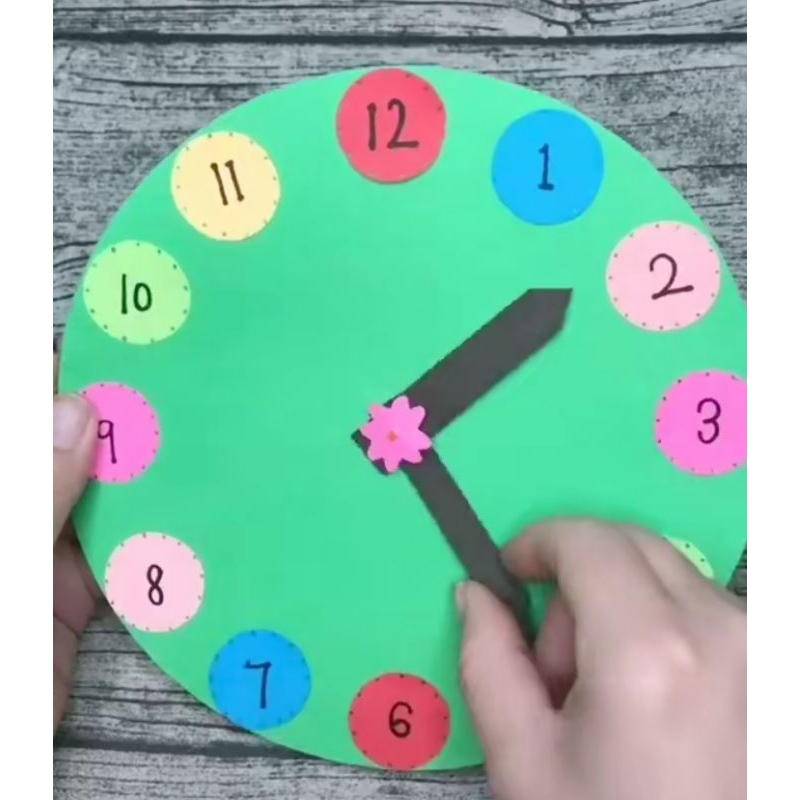 Jual jam kardus tanpa mesin diameter 24cm/prakarya/craft sekolah ...