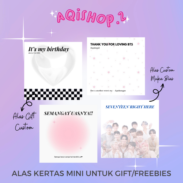 Jual ALAS GIFT/ALAS FREEBIES CUSTOM BEBAS | Shopee Indonesia