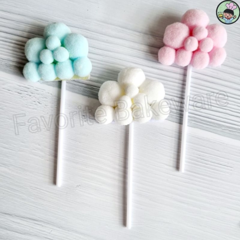 Jual Topper Cake Cloud Hiasan Kue Ulang Tahun Anak Pelangi Bola Awan ...