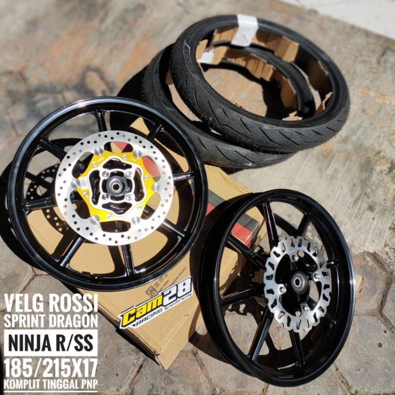 Jual Velg rossi sprint dragon ninja r ss komplit ban pirelli | Shopee ...