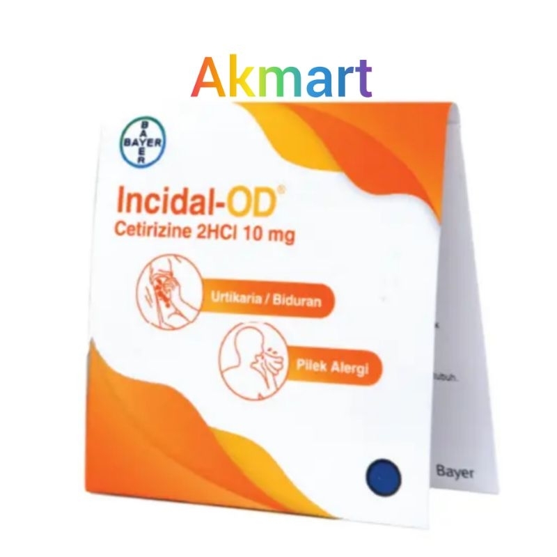 Jual Incidal / insidal od 1strip(isi 4 Tablet/pil) Obat Alergi , gatal ...