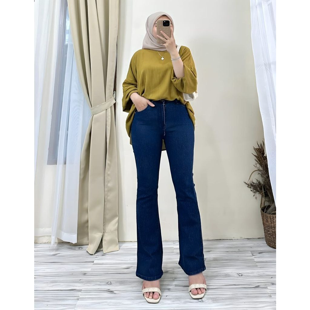 Jual HIGHWAIST CUTBRAY JEANS KOREA VOL.2 (COD) | Shopee Indonesia