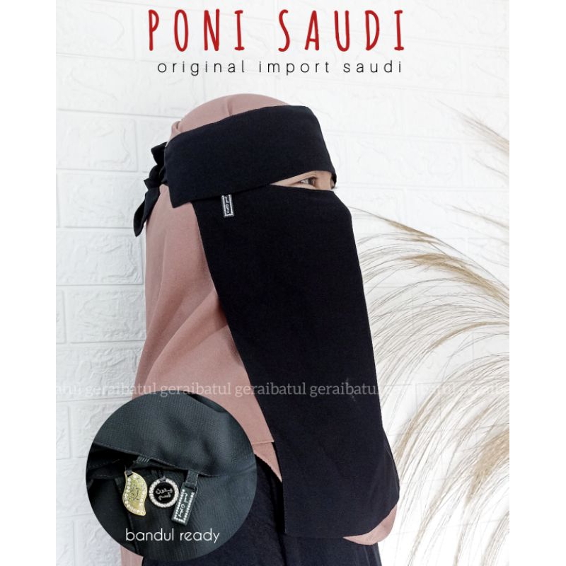 Jual CADAR PONI BANDANA ORI IMPORT SAUDI BANDUL / NIQOB SAUDI / CADAR ...