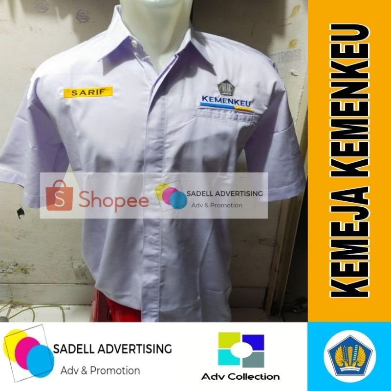 Jual Kemeja Kemenkeu RI Seragam Kemenkeu RI Putih Lengan Pendek Pria ...