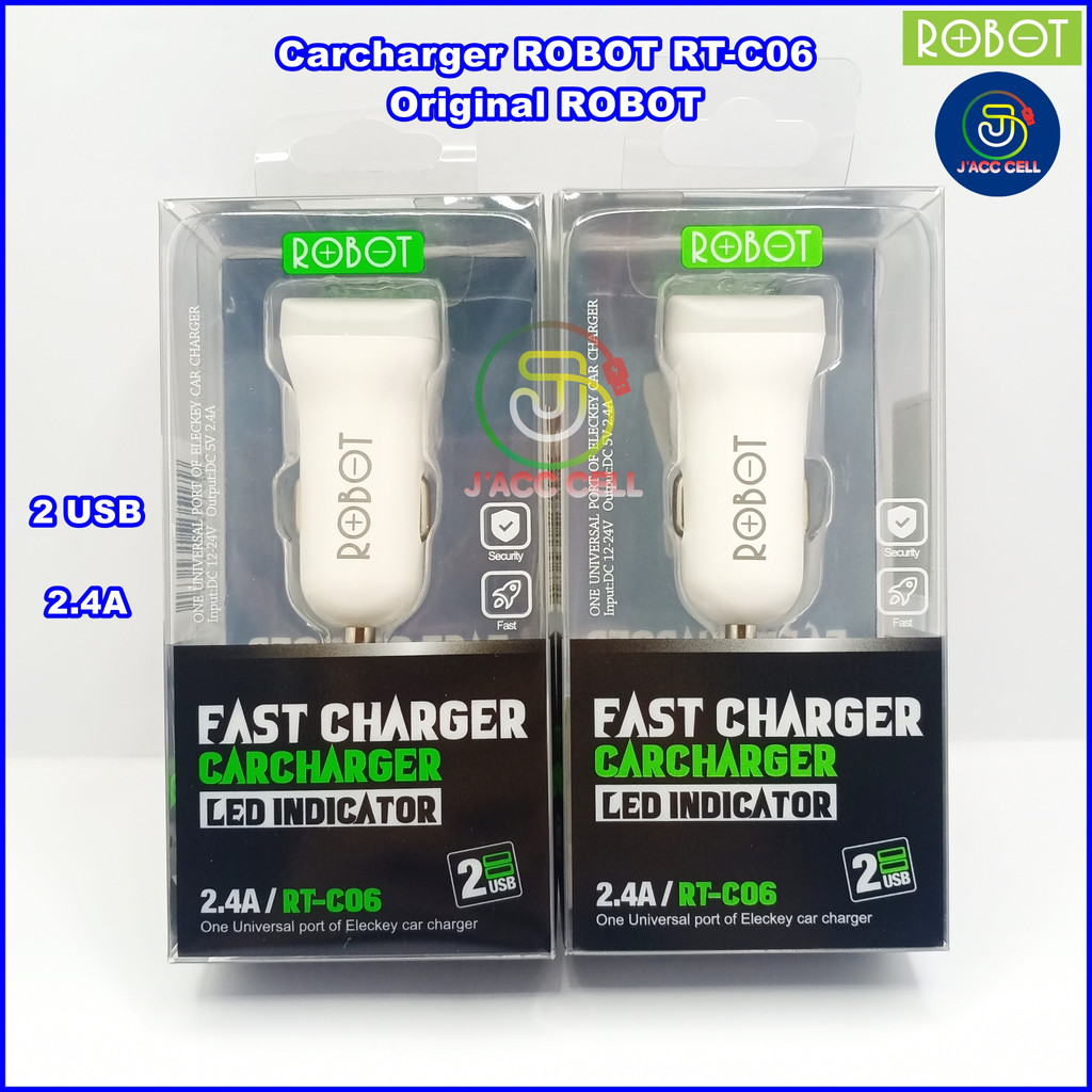 Jual ROBOT Car Charger Dual Output RT-C06 - Garansi Resmi 1 Tahun ...