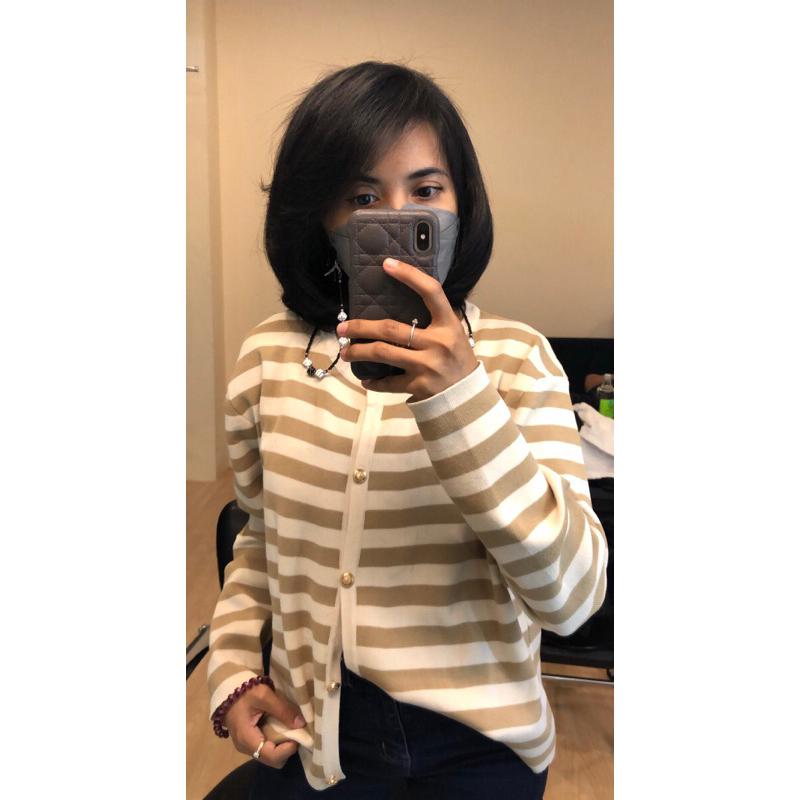Jual cardigan stripe valinda bangkok ori | Shopee Indonesia
