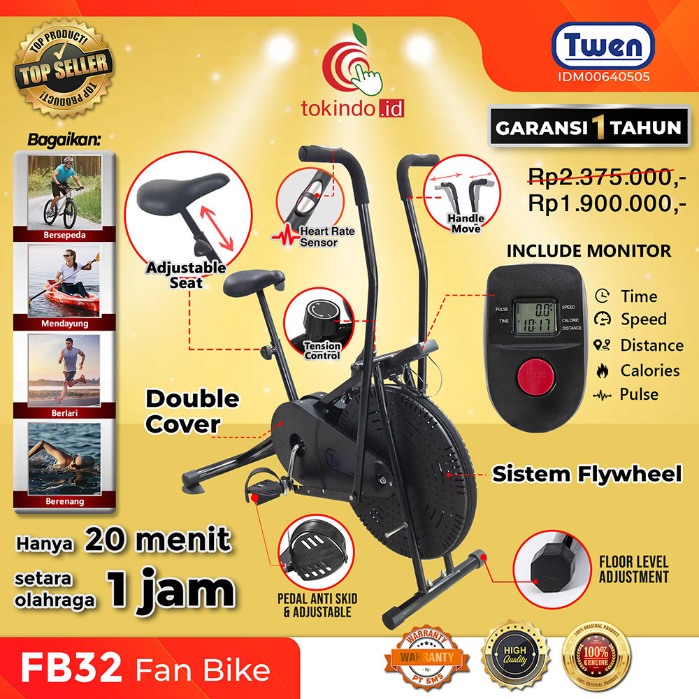 Jual Sepeda Statis Twen Orbitrack Fun Bike FB32 / Platinum Bike Murah ...