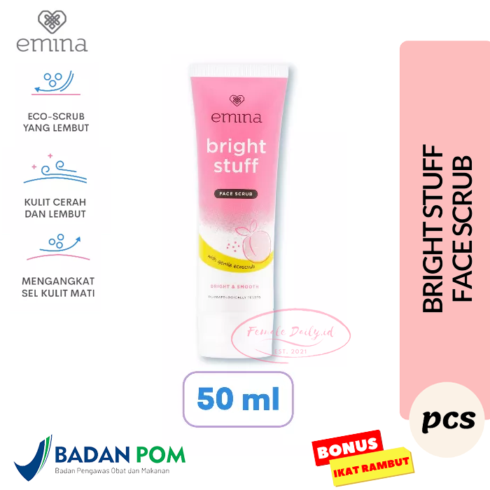 Jual EMINA Bright Stuff Face Scrub | Shopee Indonesia