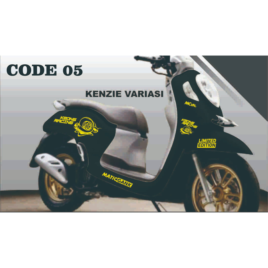 Jual #05 VARIASI MOTOR HONDA SCOOPY aksesoris stiker striping semi full ...