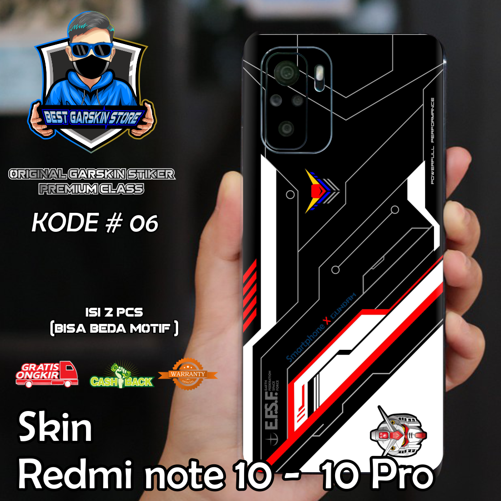 Jual Isi 2 Pcs Bisa Beda Motif Garskin Redmi Note 10- 10 pro -10s Motif ...
