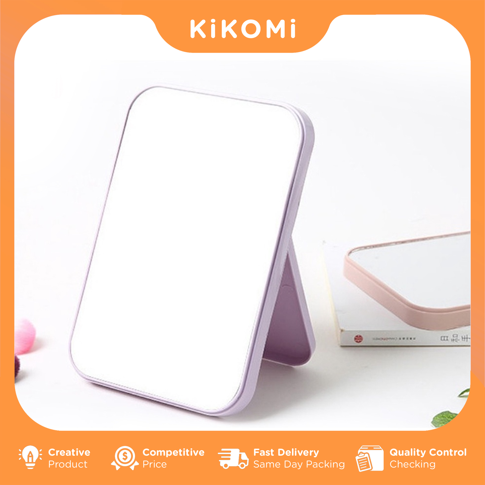 Jual KACA RIAS MAKE UP - Cermin Lipat Persegi Portable Beauty Mirror KK ...