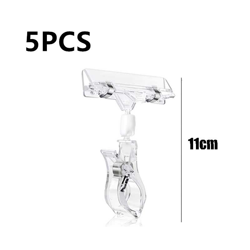Jual 5PCS jepitan promo Penjepit Label Papan Tag Hanger Transparan 11cm ...