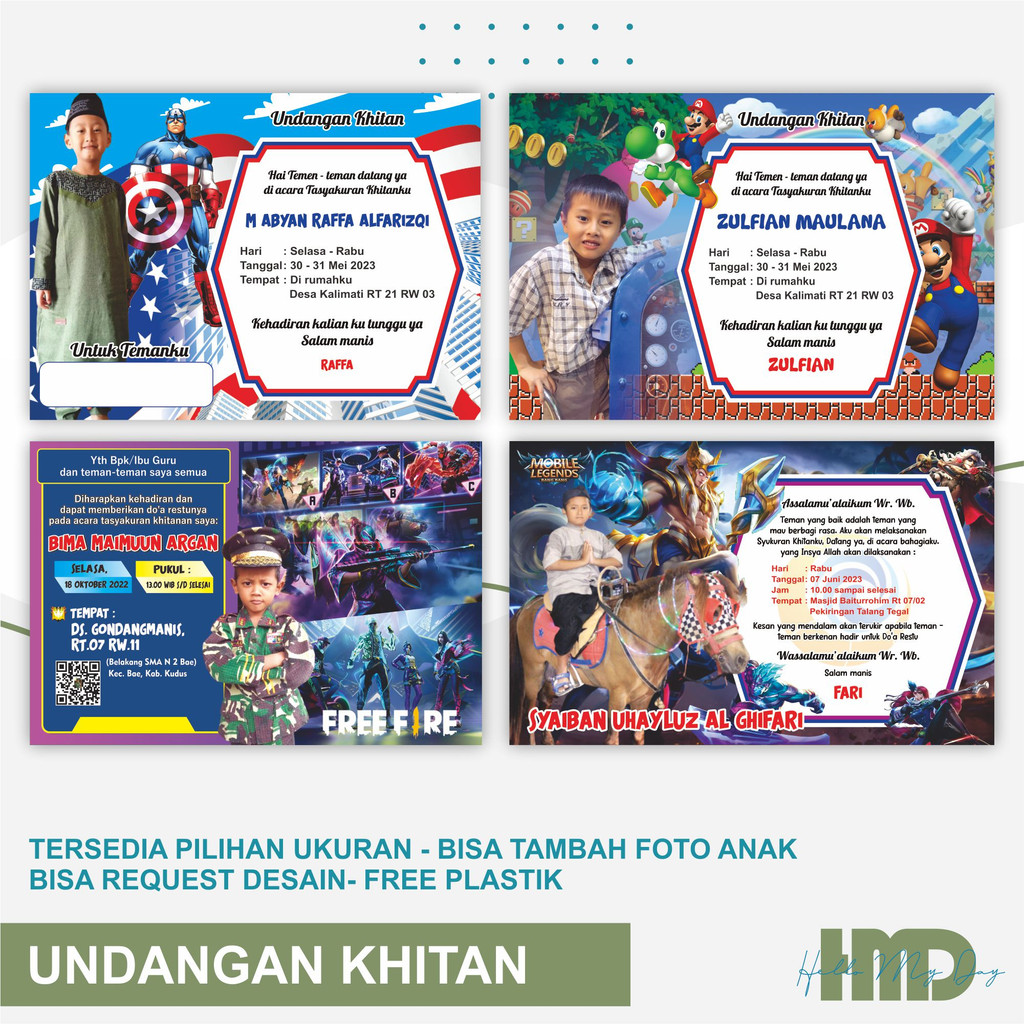 Jual Undangan Khitan Invitation Card | Shopee Indonesia
