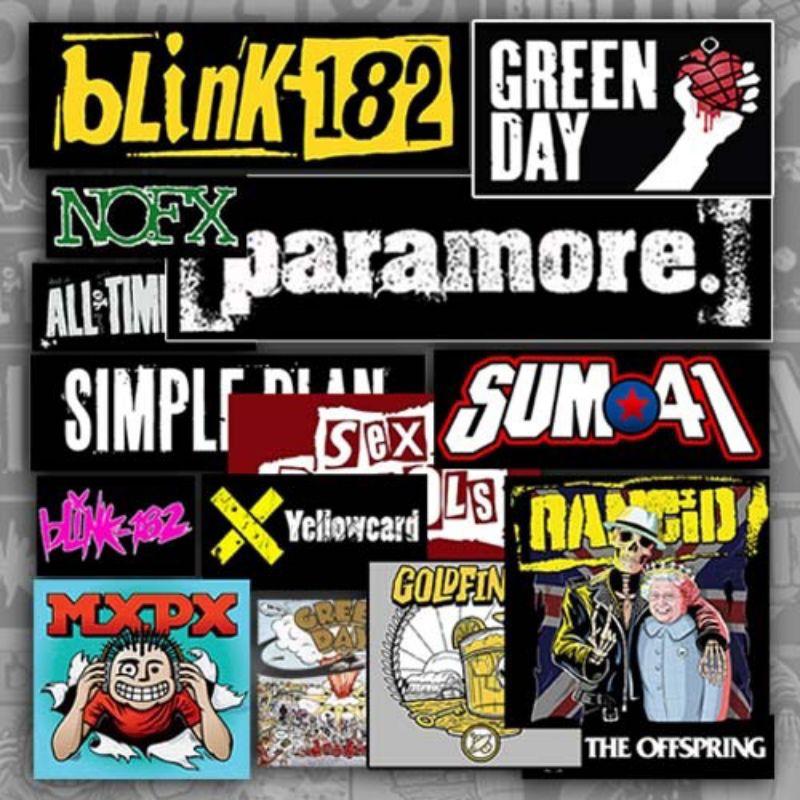 Jual Sticker Band Poppunk/Punkrock pack (isi17Lbr) | Shopee Indonesia
