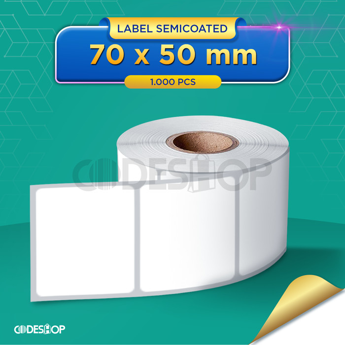 Jual Label Barcode 70 X 50 (1 Line) Kertas Sticker Label Semicoated 70x50mm | Shopee Indonesia