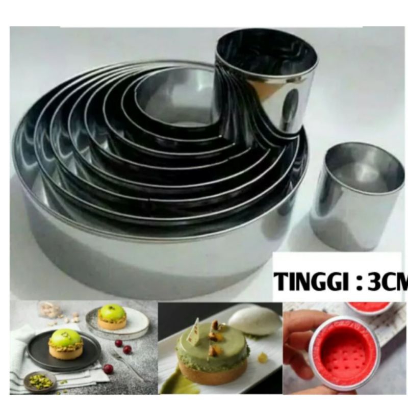Jual Ring cutter set bulat/cutter kue/cookie kue/cetakan kue/ring ...
