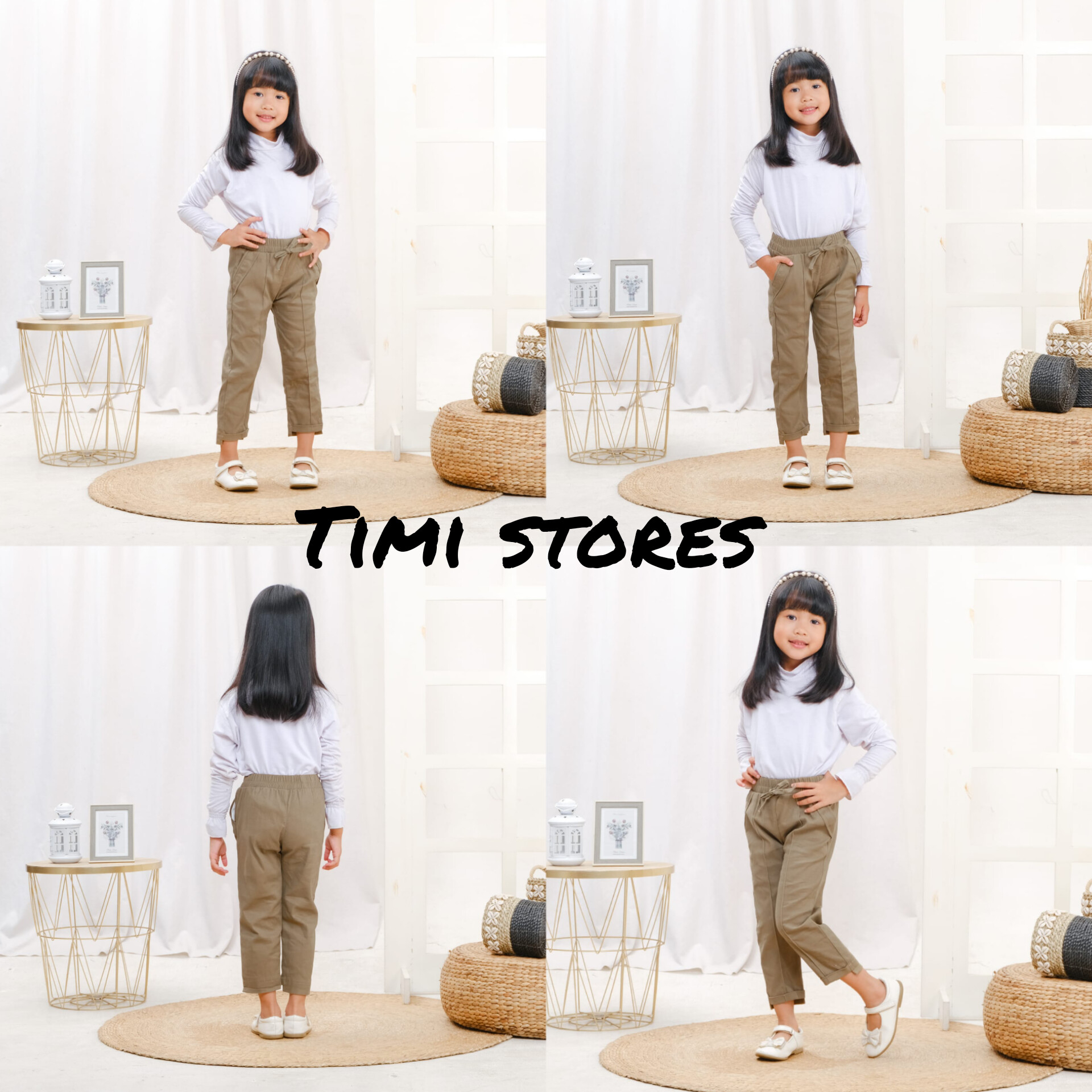 Jual Celana panjang anak perempuan Baggy pant murah 1-13 tahun pilih warna bahan katun twill ...