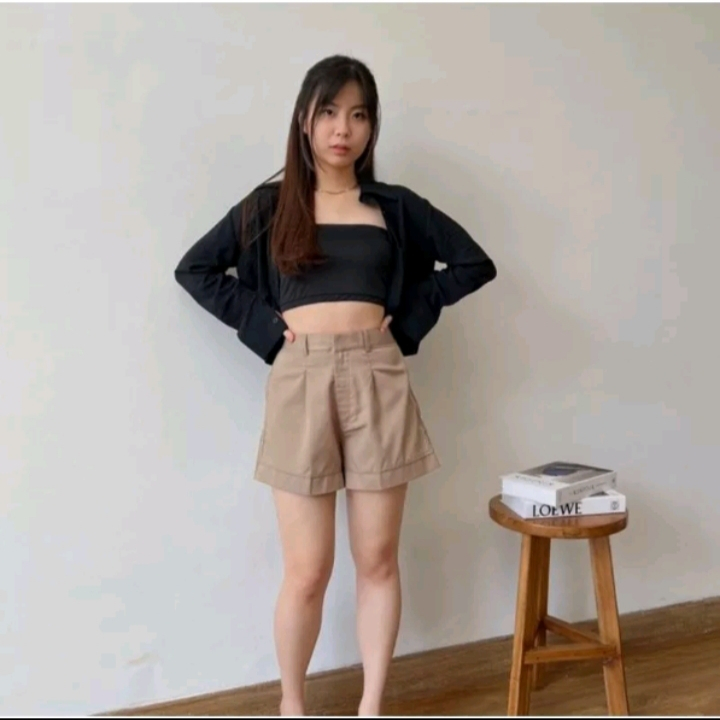 Jual CELANA PENDEK WANITA JUMBO PREMIUM BIG SIZE HOTPANTS POLOS KOREA PANTS STYLE | Shopee Indonesia