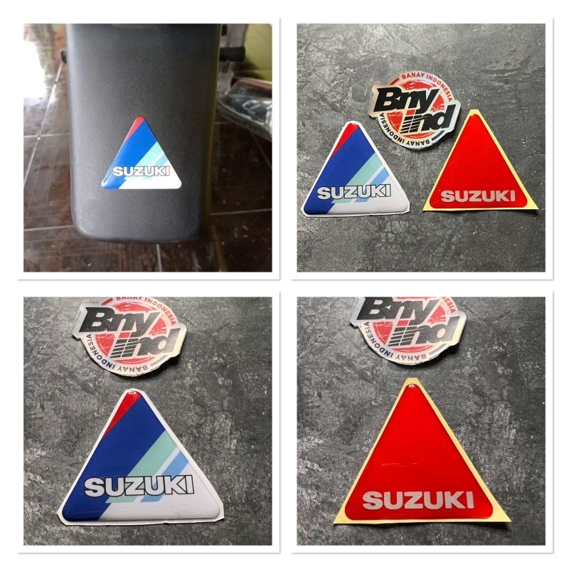 Jual Sticker Emblem SEGITIGA Stiker Emblem SUZUKI Slebor Spakbor Timbul ...