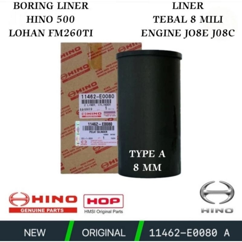 Jual BORING LINER HINO 500 FM 260 TI 11462-E0080 TIPE A-B J08E J08C 8MM | Shopee Indonesia