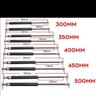Jual gas spring 300N pegas 300mm 350mm 400 450 500mm pegas hidrolik ...