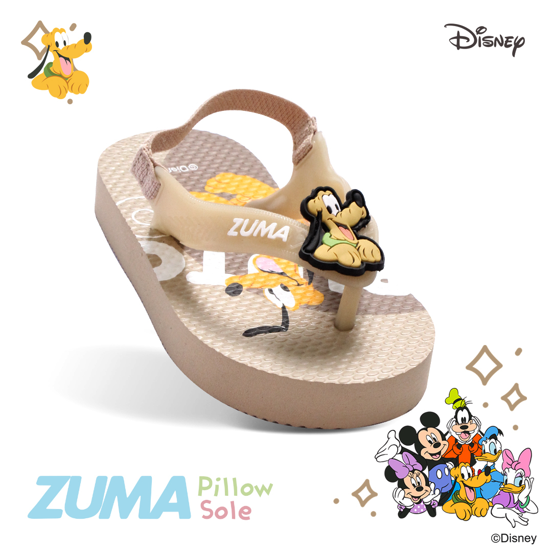 Jual Mickey & Friends Zuma Baby Brown, Sandal Jepit Bayi Karet Tali ...