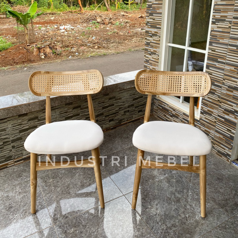 Jual Kursi Makan Cafe Resto Model Retro Ropan Rotan - Kursi Cafe Jati Minimalis Scandinavian ...
