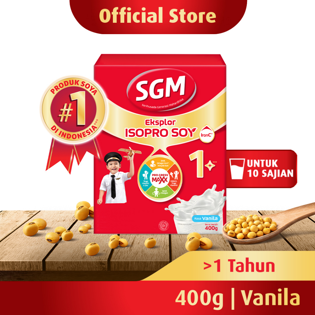 Jual SGM Eksplor ISOPRO SOY 1+ Vanilla Susu Pertumbuhan 400GR | Shopee Indonesia