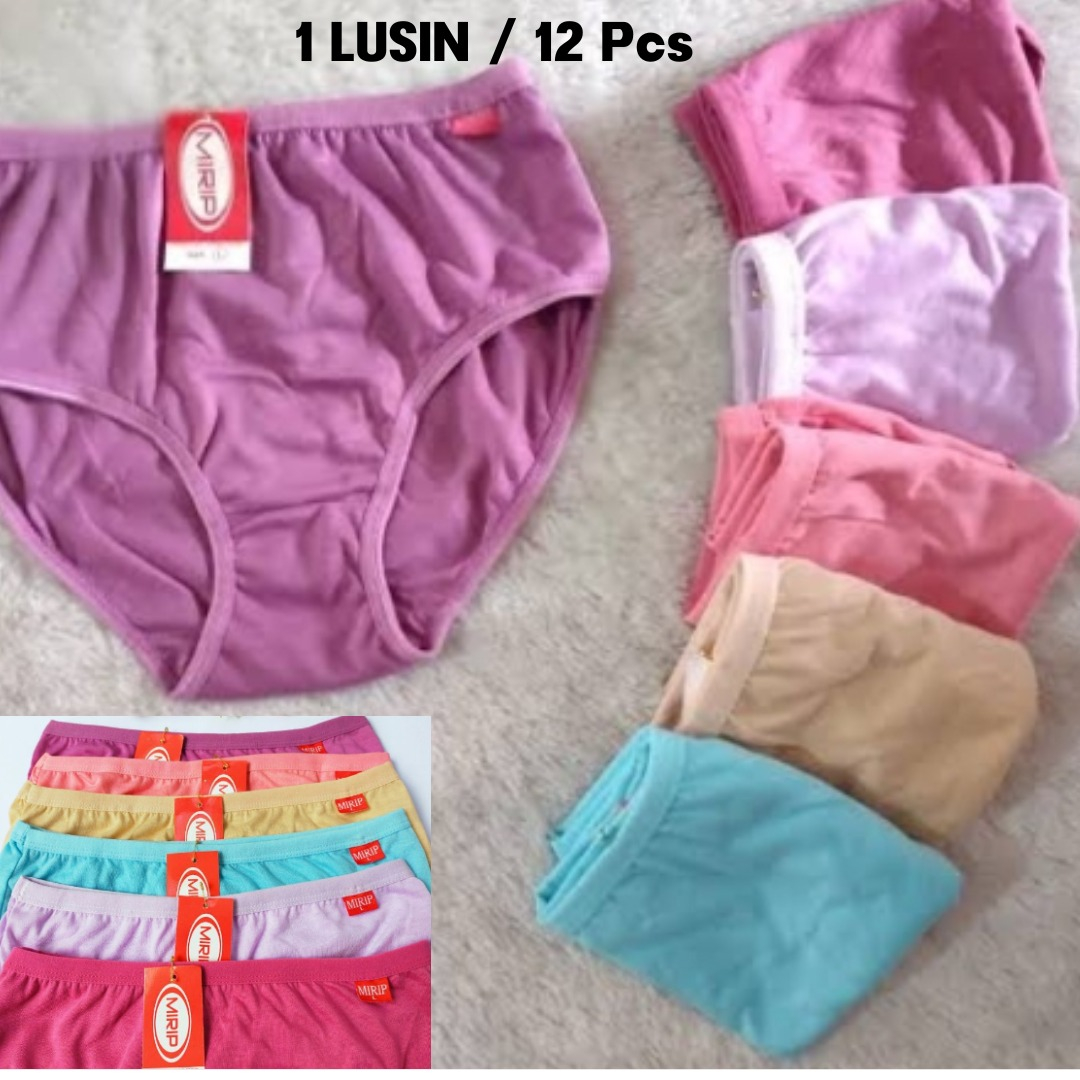 Jual 12 Pcs 1 LUSIN Celana Dalam Wanita Polos Halus Lembut Nyaman Dipakai Undies Wanita 1 Lusin ...