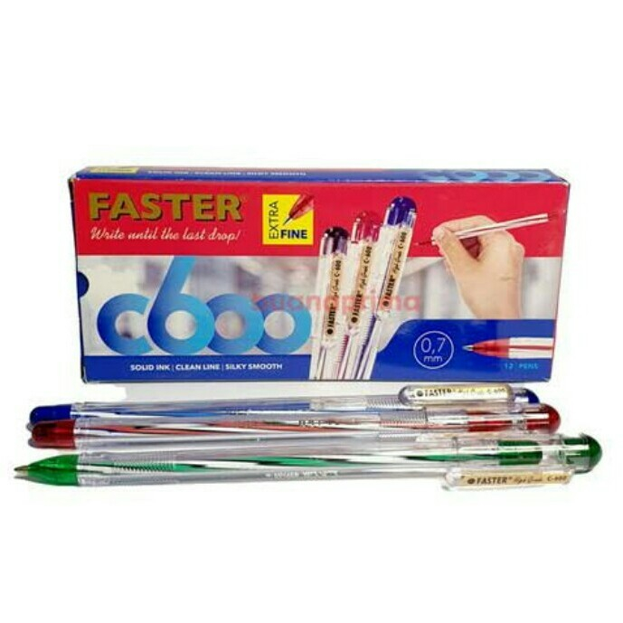Jual Pulpen Faster C600 Black - 0,7 mm (1 Pcs) | Shopee Indonesia