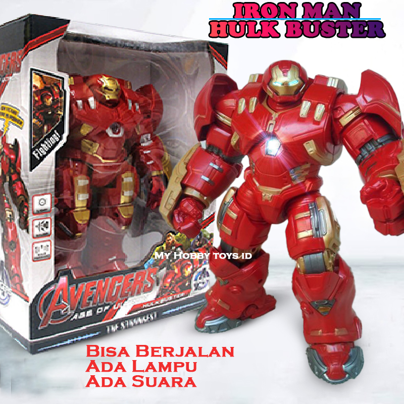Jual Mainan Anak Laki Laki Action Figure Robot Iron man Hulk Buster ...