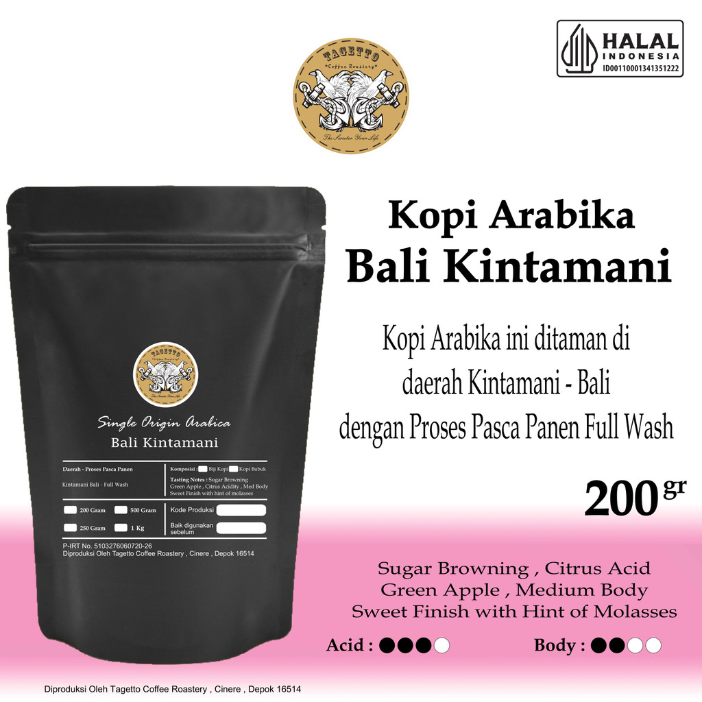 Jual BIJI KOPI ARABIKA BALI KINTAMANI 200GR | SPECIALTY ARABICA BEAN ...