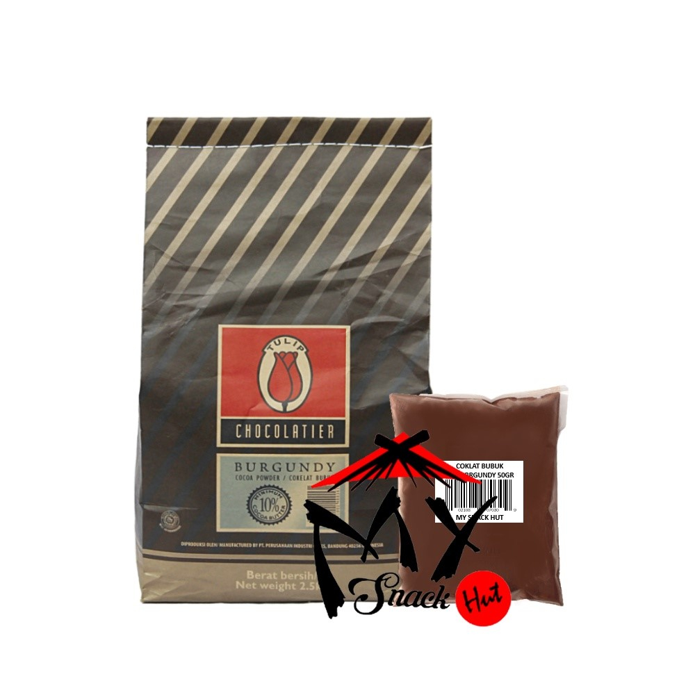 Jual TULIP BURGUNDY 50GR - PURE COCOA CACAO CHOCOLATE POWDER LOW FAT ...