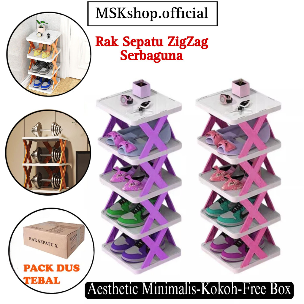 Jual RAK SEPATU 4 SUSUN MODEL SILANG TEMPAT SANDAL SEPATU RAK SERBAGUNA ...