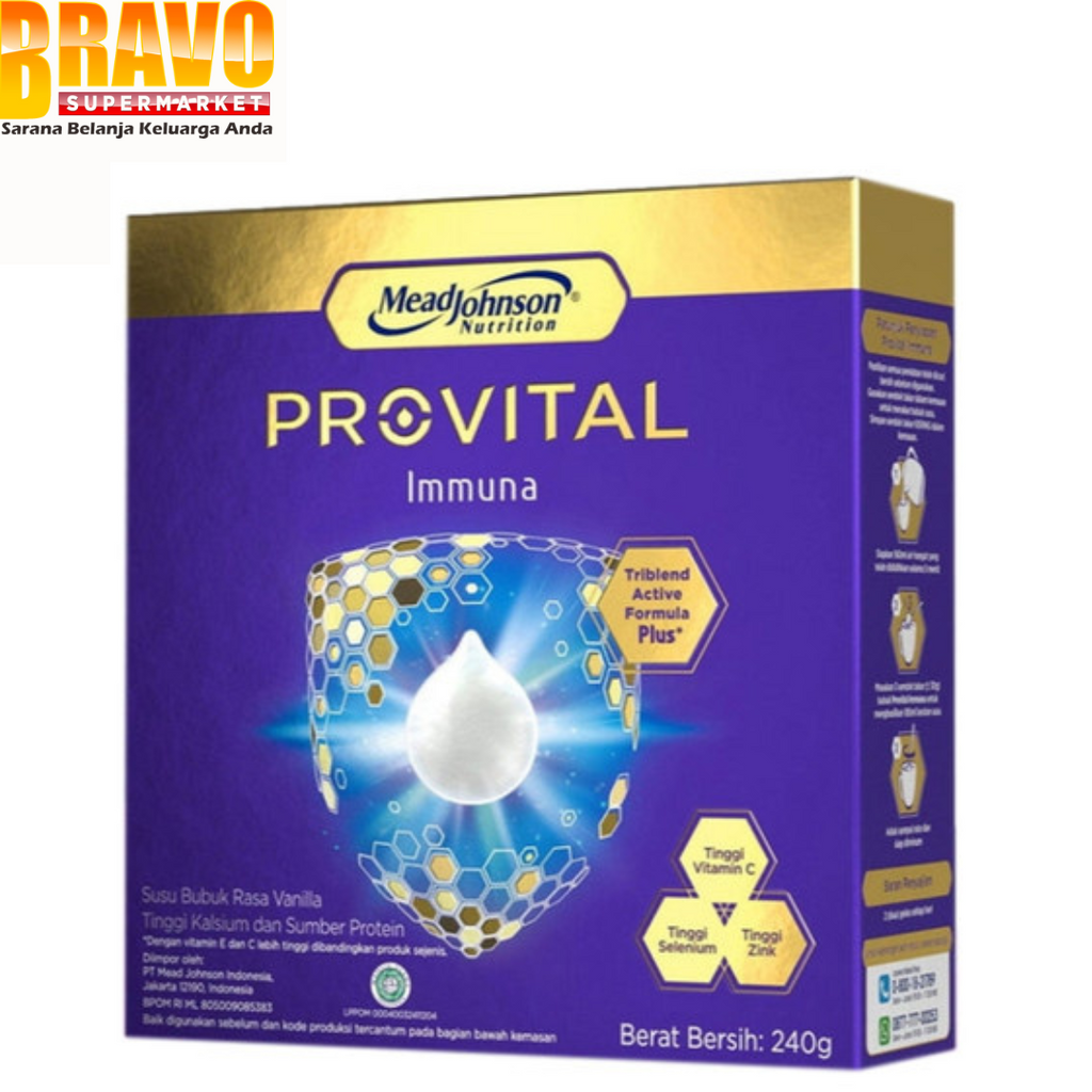 Jual Bravo Bojonegoro - Provital Immuna Susu Dewasa Rasa Vanila 240GR ...