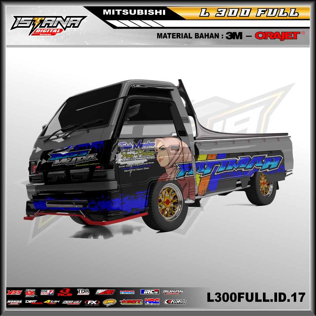 Jual DECAL STICKER Mitsubishi L300 Pickup FULL BODY - Stiker Full Body ...