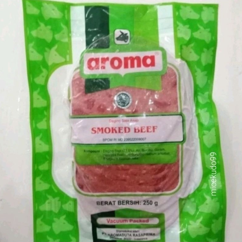 Jual AROMA SMOKED BEEF DAGING SAPI ASAP HAM SMOKE 250GR | Shopee Indonesia