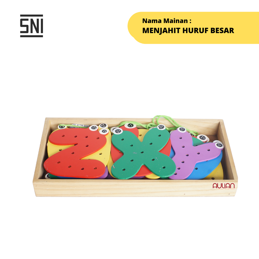 Jual MAINAN EDUKASI ANAK / MAINAN KAYU / APE PAUD - MENJAHIT HURUF ...
