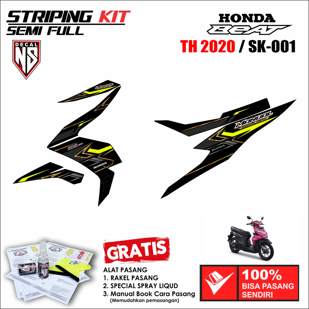 Jual Striping Beat Deluxe 2020 - Sticker Variasi SK 001 | Shopee Indonesia